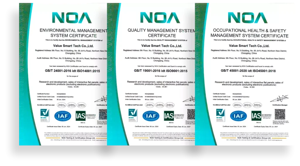 Interactive Flat Panel Certification | EDLA | ValueSTek